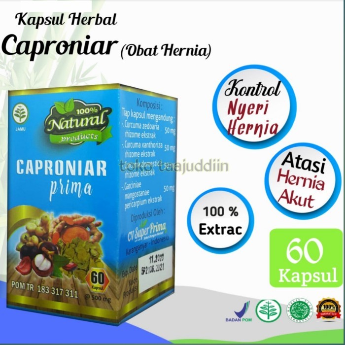 Jual CAPRONIAR PRIMA , Obat Hernia Kapsul Extrak Herbal Caproniar 60 ...