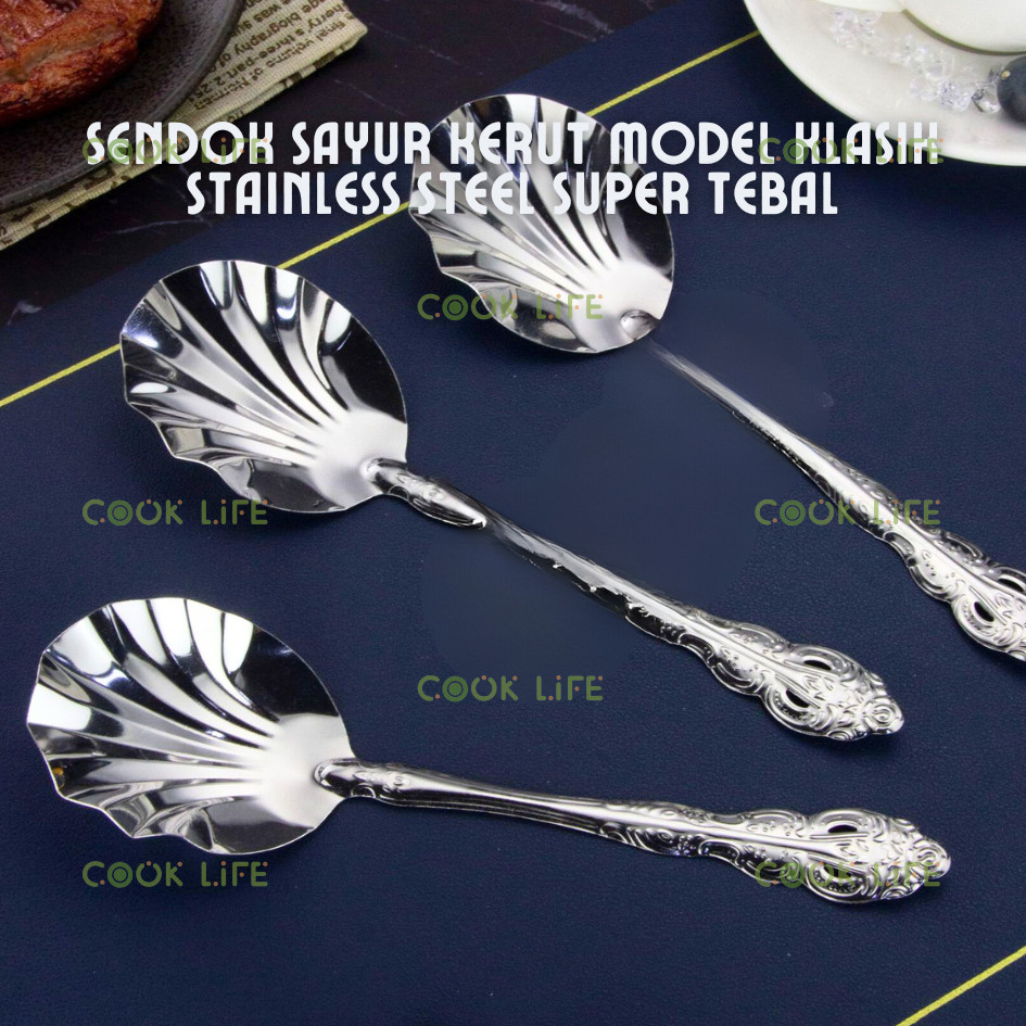 Jual Sendok Sayur Model Klasik Kerut Centong Kuah Klasik Spoon ...
