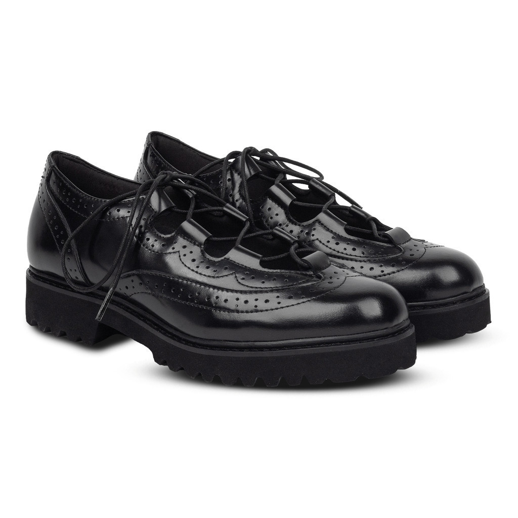 Jual Pam Lace Up Black - Nappa Milano - Sepatu Kulit Wanita | Shopee ...