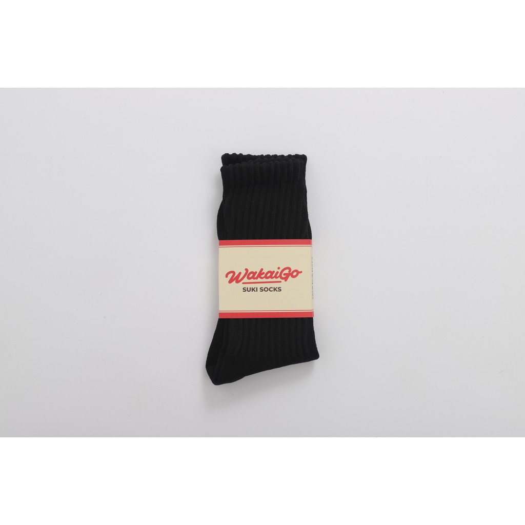 Jual WakaiGo - Vintage Rib Sock Black | Shopee Indonesia