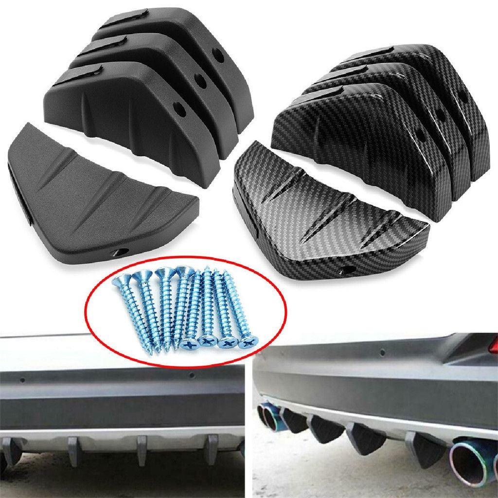 Jual 4pcs Winglet Bumper Diffuser Mobil Red Black Universal Car Carbon ...