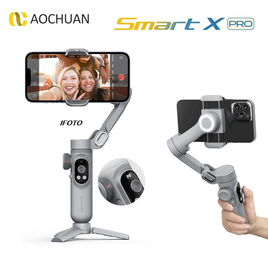 Jual AOCHUAN Smart X Pro 3-Axis Gimbal Stabilizer Foldable Selfie Stick Handheld Stabilizer for ...