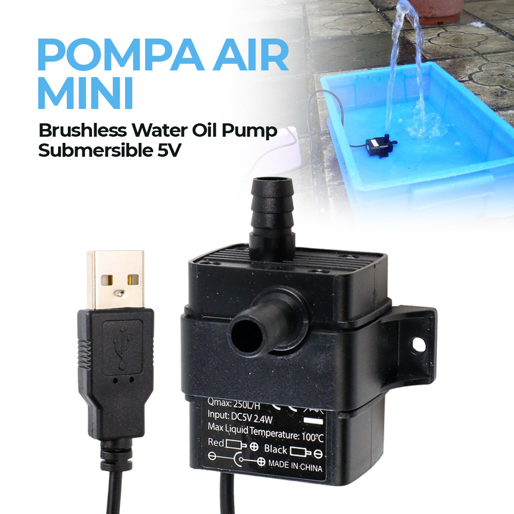 Jual Pompa Air Mini USB Brushless Water Oil Pump Submersible 5V - QR30A ...