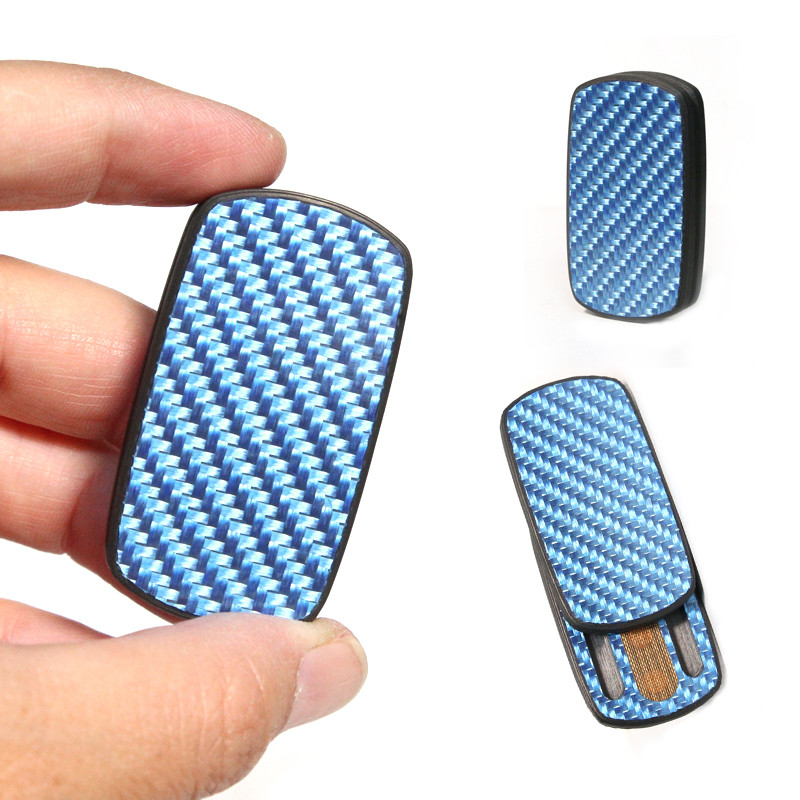 Jual Blue Carbon Fiber Fidget Slider Push EDC Adult Fidget Toys Anti ...