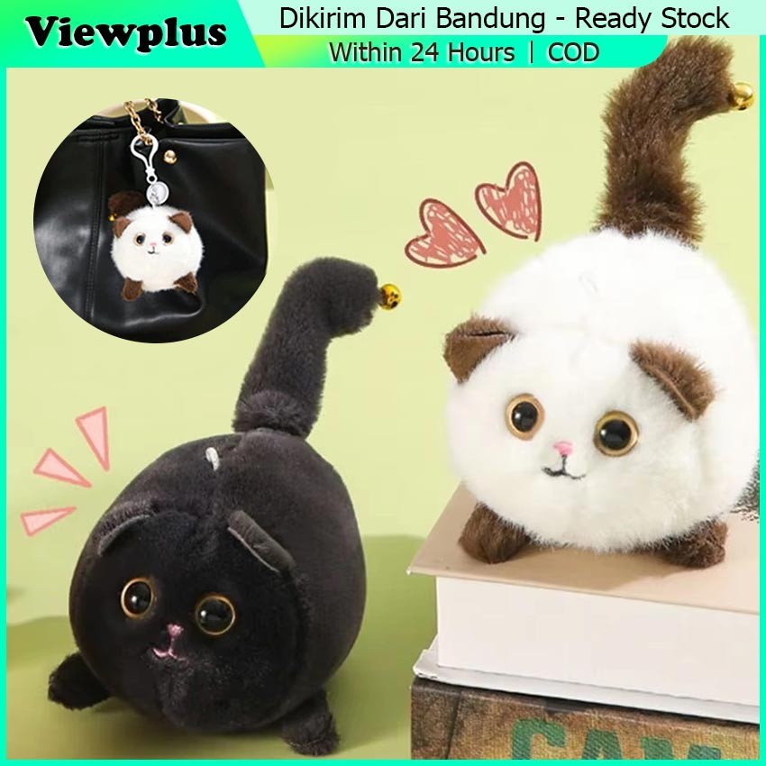 Jual Keychain Gantungan Kunci Boneka kucing Lucu Ekor Bergoyang Tali ...