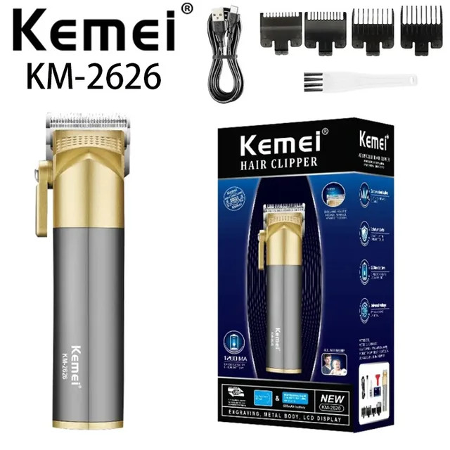 Jual Kemei KM-2626 Hair Clipper 6000RPM 1200MAH Alat Cukur Rambut Profesional KM2626 KM 2626 ...