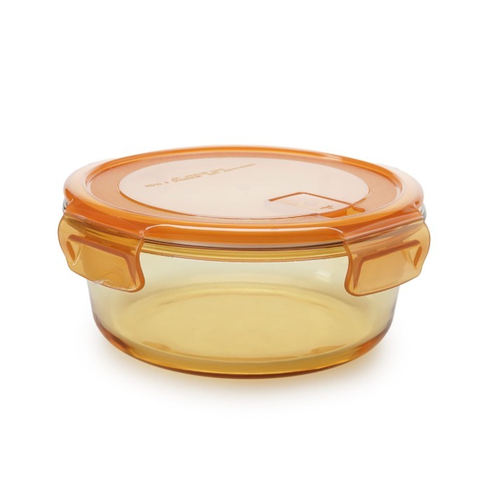 Jual Master Pan Tempat Makan Kaca Bulat Serbaguna Coklat Bening dengan ...