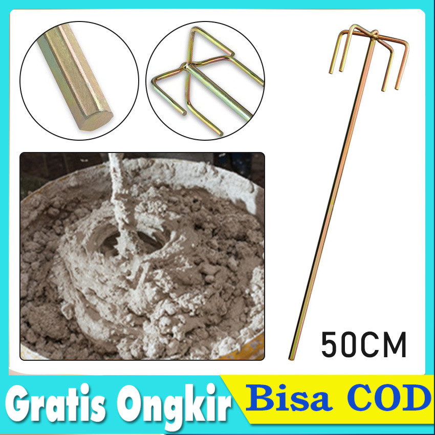 Jual 50CM Pengaduk Semen Untuk Bor / Mata Bor Mixer Pengaduk Adonan ...