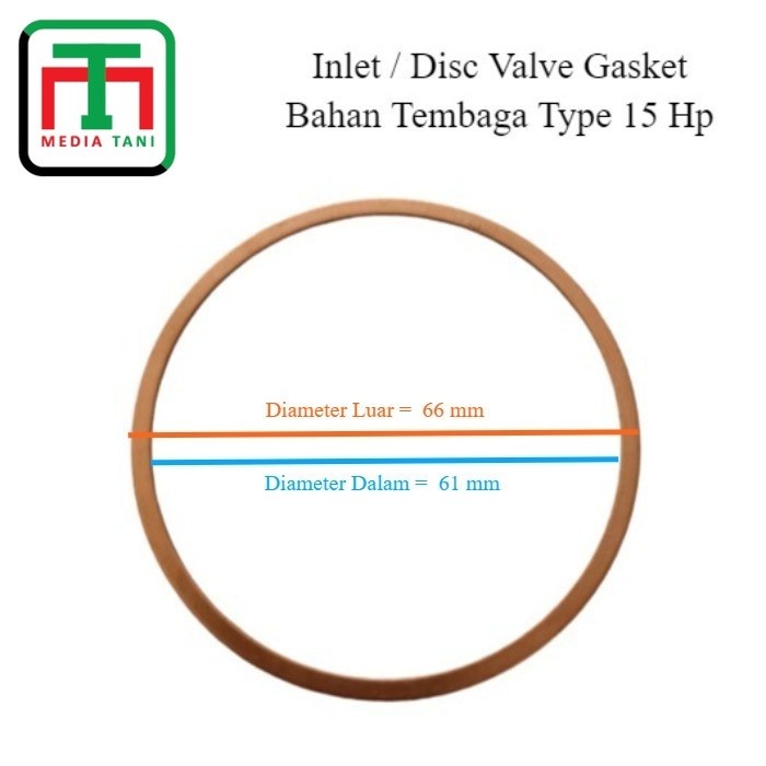 Jual Ring Tembaga Inlet / Discharge Valve Gasket Tembaga Kompresor Type ...
