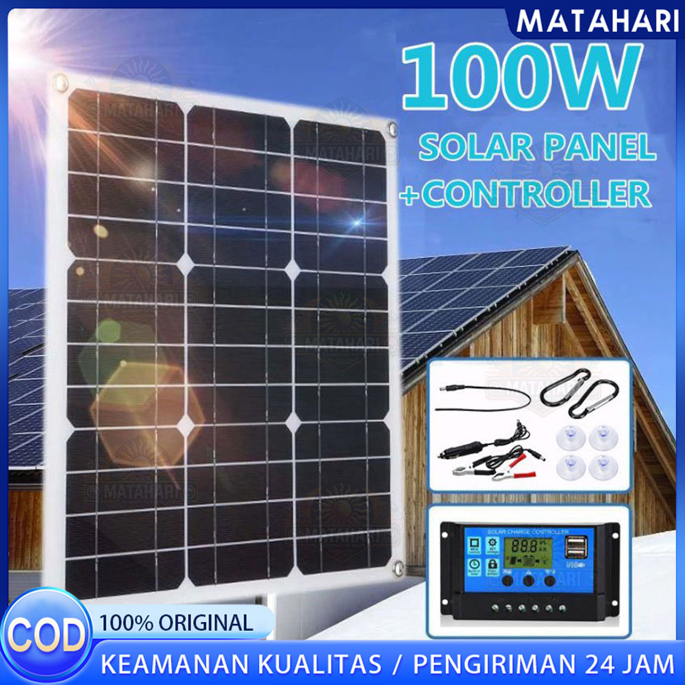 Jual 60W/100W SOLAR PANEL PANEL SURYA PEMBANGKIT LISTRIK TENAGA SURYA ...
