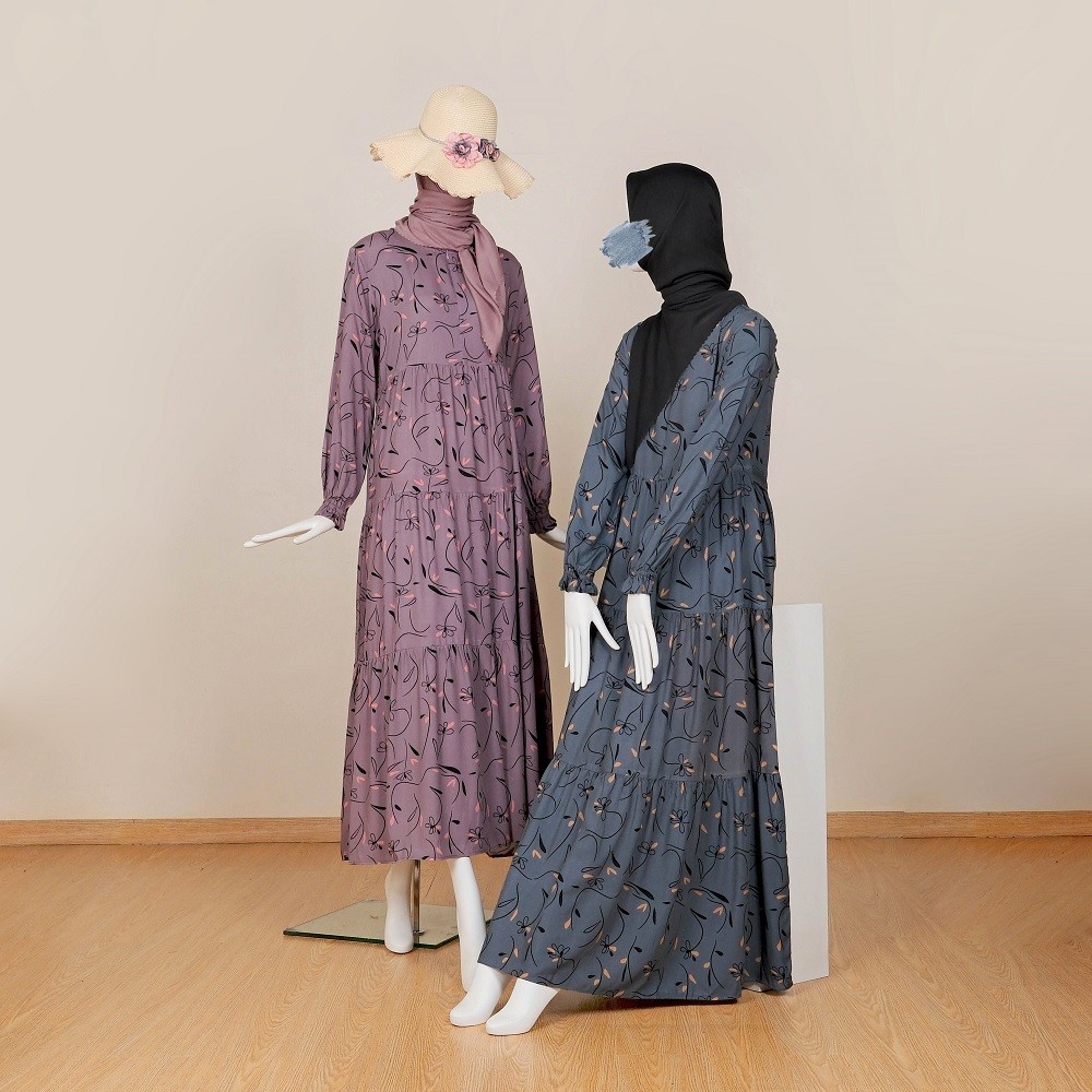 Jual Le Khari Yuvina Gamis Rayon Viscose Gamis Busui Gamis Homedress Size S - XL | Shopee Indonesia