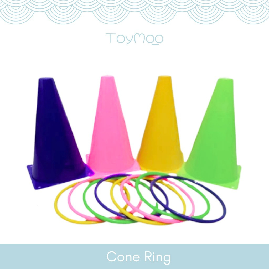 Jual TOYMOO Cone Ring Throw Toys / Mainan Anak Lempar Cincin Kerucut ...
