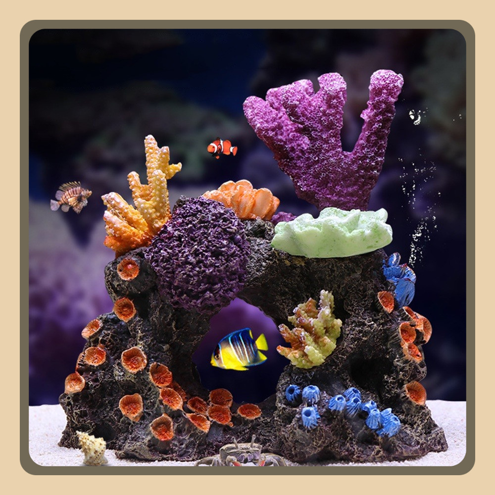 Jual artificial coral reef tank, hiasan aquarium terumbu karang laut ...