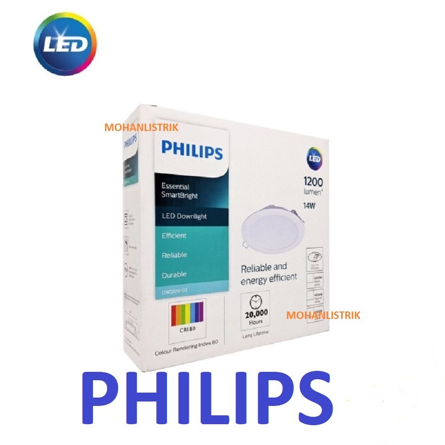 Jual Lampu Downlight Led Panel Philips 13W 13 Watt DN020B G3 Inbow ...