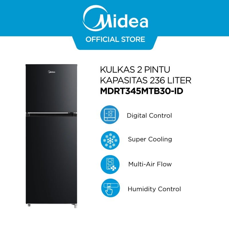 Jual Midea Kulkas 2 Pintu 236L Freezer Besar Tanpa Bunga Es Non ...