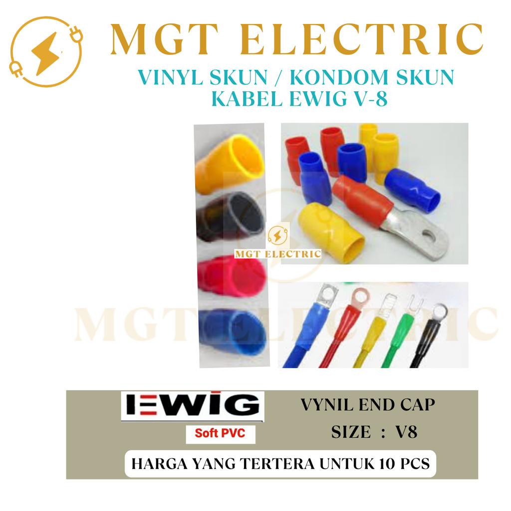 Jual Vinyl Skun Kabel V-8 SC 10 / V8 kondom kabel skun vinil V8 skun ...