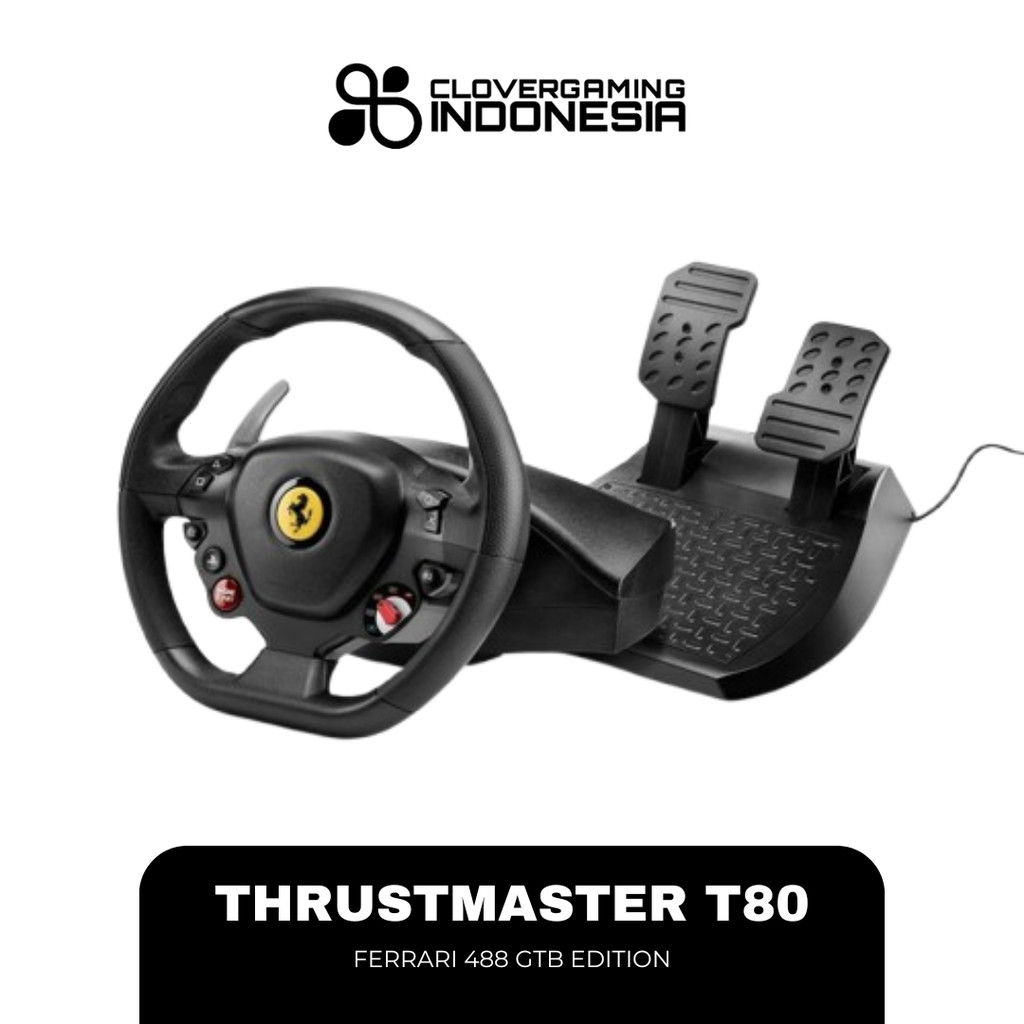 Jual Thrustmaster T-80 T80 Ferrari 488 GTB Edition Steering Wheel Setir ...
