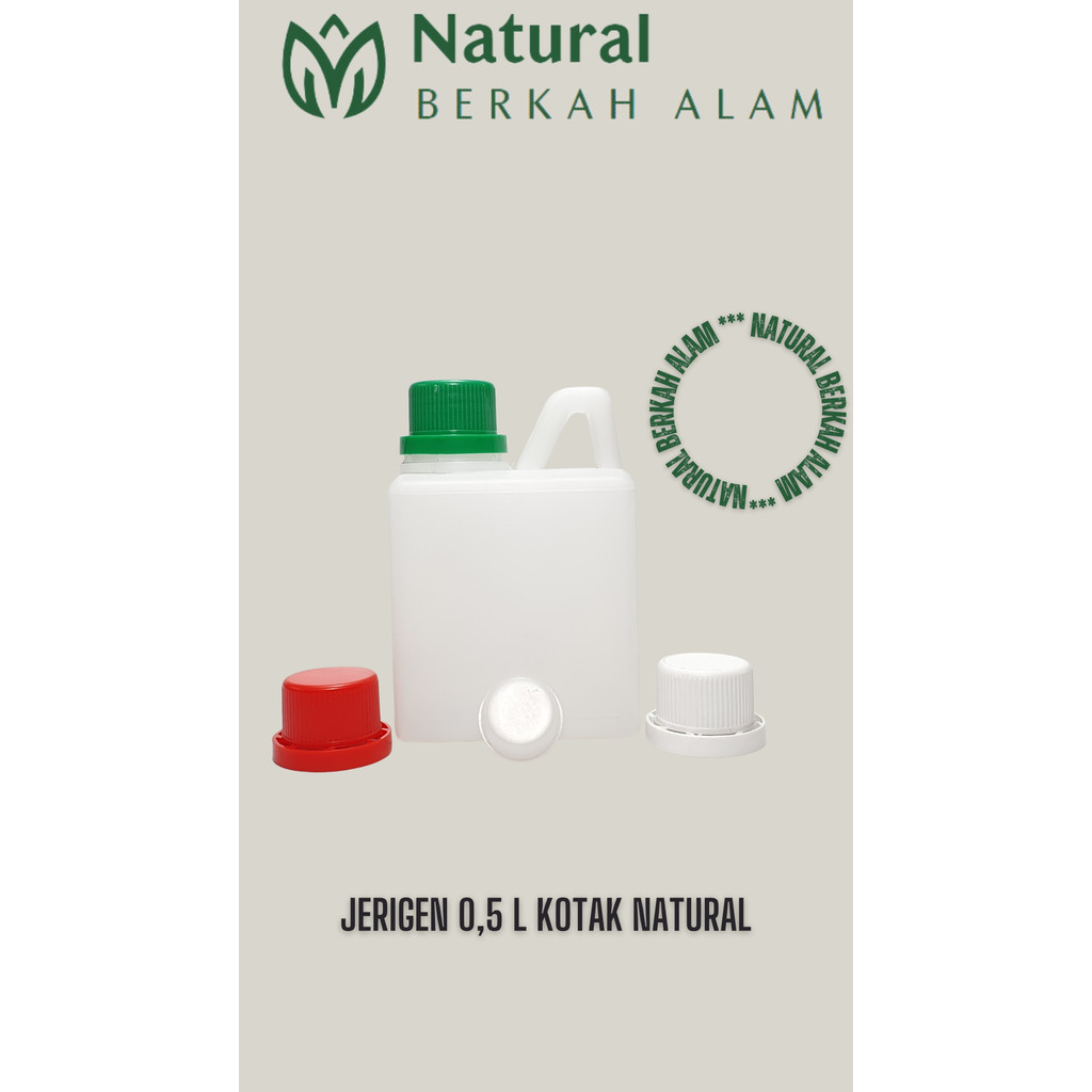 Jual Jerigen 0,5 L Kotak Natural HDPE Neck 30 Set Agro Bap /Jerigen ...