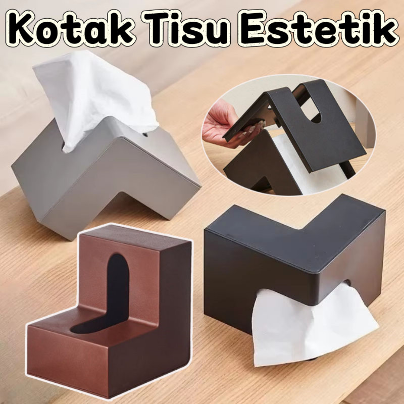 Jual Kotak Tisu / Tissue Box L Shape / Estetik Bentuk Unik Warna Pastel ...