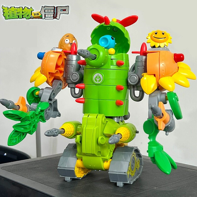 Jual 2025 Plants vs Zombies Action Figures Mech Robot Toys 3 in 1 ...