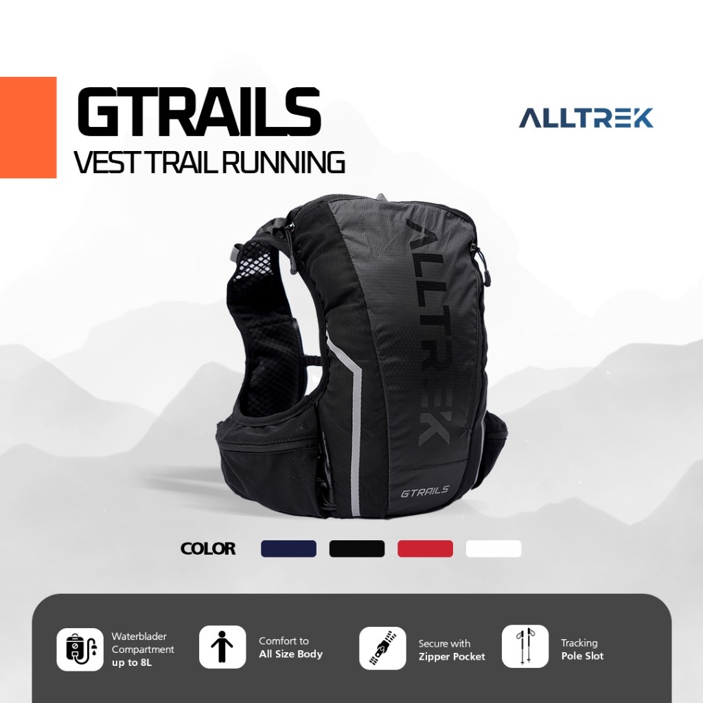 Jual ALLTREK Running Vest GTRAILS Hydropack Backpack Vest Outdoor Tas ...