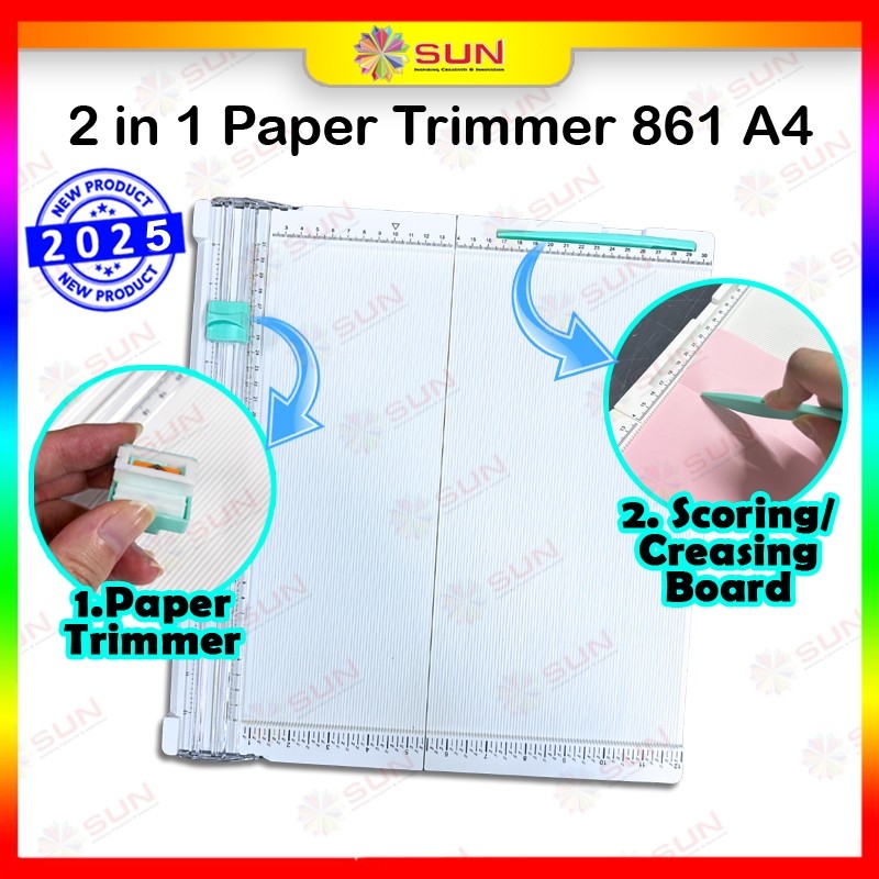 Jual Paper Trimmer dan Scoring Board 2in1 Foldable 861 A4 Pemotong ...