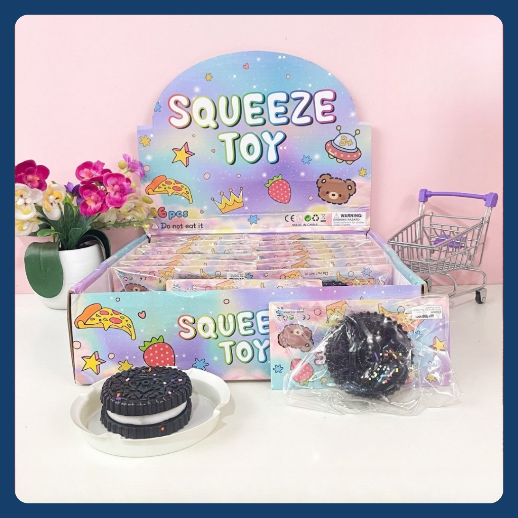 Jual MAINAN TABA SQUISHY BENTUK OREO ukuran 6x6x2 cm MN 1984 LUCU IMUT ...