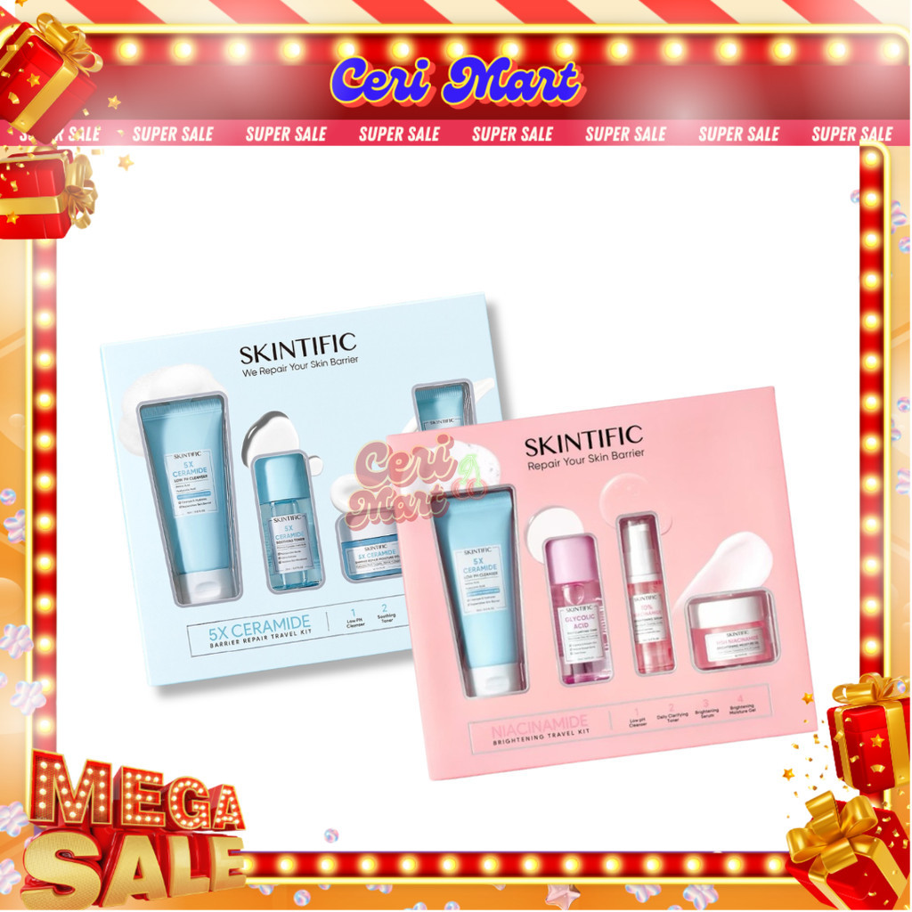 Jual SKINTIFIC 5X Ceramide Travel Kit Skincare Paket Moisturizer ...