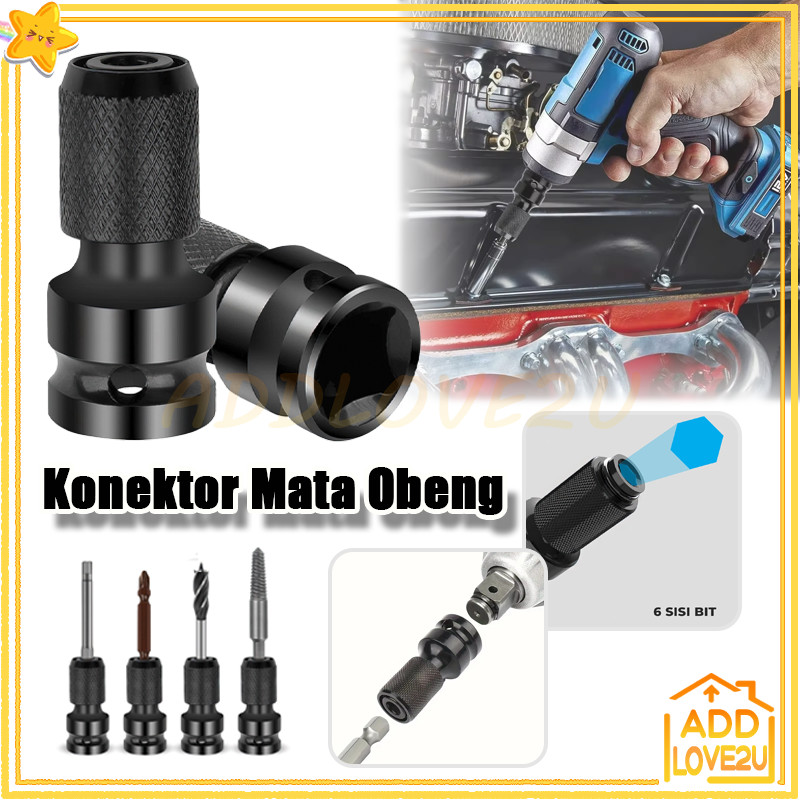Jual Konektor Mata Obeng Adapter Impact Wrench 1/2 Inch ke 1/4 Inch ...