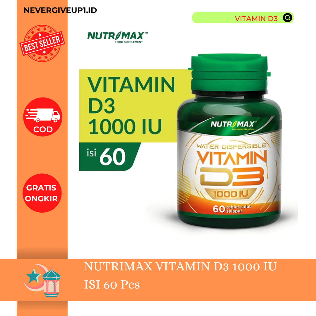 Jual NUTRIMAX VITAMIN D3 1000 IU ORIGINAL 100% - VITAMIN KESEHATAN ...
