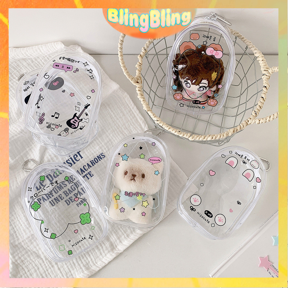 Jual 【Ready】Dompet Boneka Oval Pouch Doll keychain bag pvc transparant ...