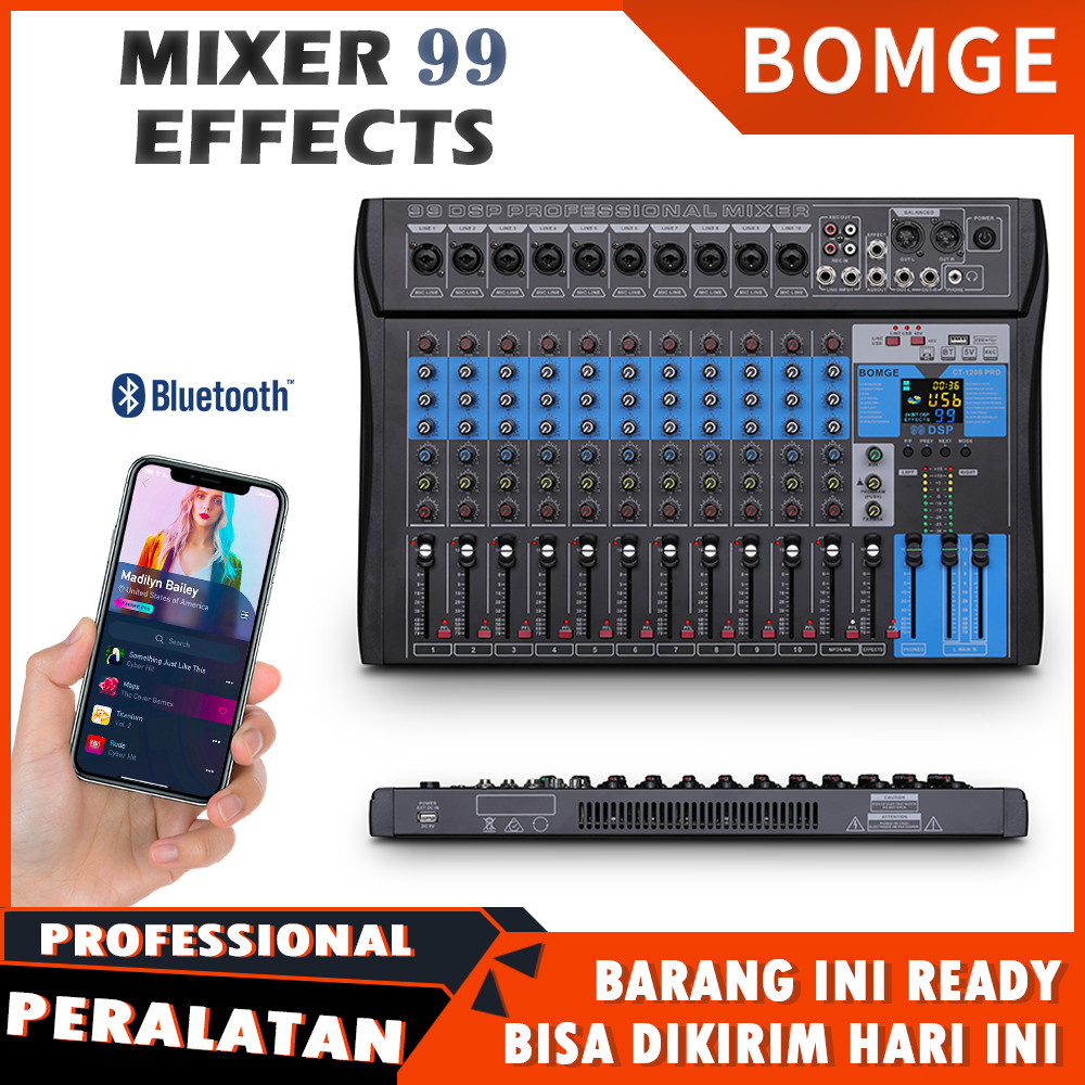 Jual BOMGE CT-PRO Audio Mixer Profesional Sistem Pencampur 8/12 Channel ...