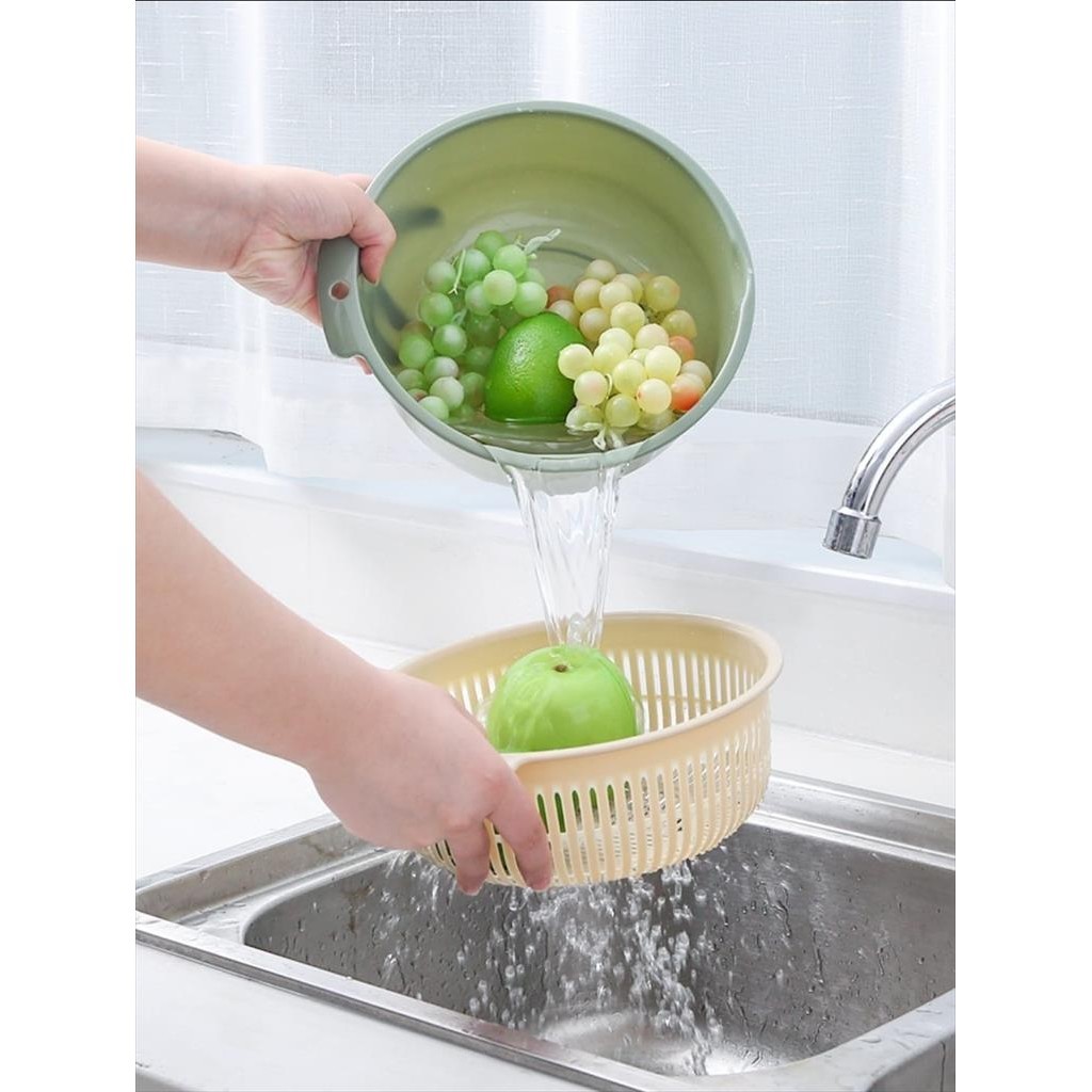 Jual Peniris Sayur Buah - Baskom Pencuci Makanan Wadah Tirisan | Shopee ...