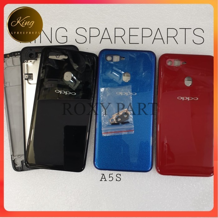 Jual KESING CASING HOUSING FULLSET TUTUP BELAKANG OPPO A5S ORIGINAL ...