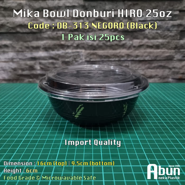 Jual Mika Bowl Donburi DB-313 / 25oz Negoro Isi 25pcs (Hiro) | Shopee Indonesia