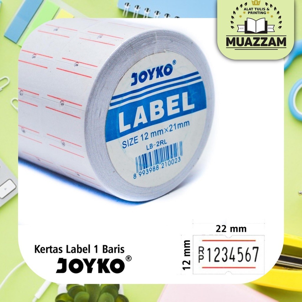 Jual Joyko Label Harga 1 Line LB-2RL isi 10 | Shopee Indonesia