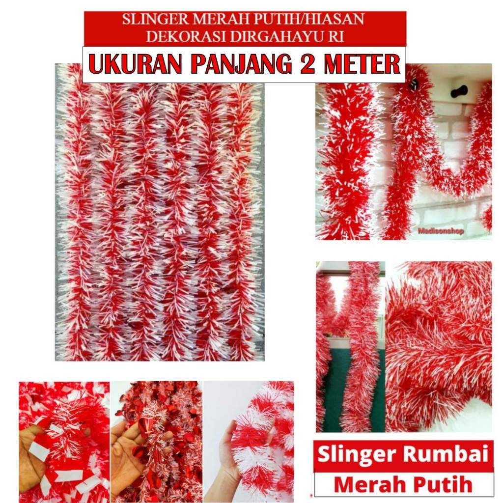 Jual EXD - SLINGER MERAH PUTIH KEMERDEKAAN RI DEKORASI 17 AGUSTUS ...