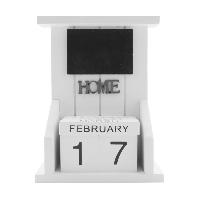 Jual Wooden Desk Block Calendar-Perpetual Calendar Month Date Display ...