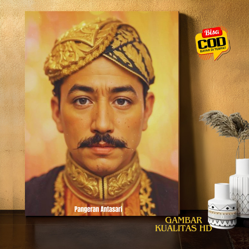 Jual Poster Pahlawan Nasional Pangeran Antasari Versi AI Hiasan Dinding ...