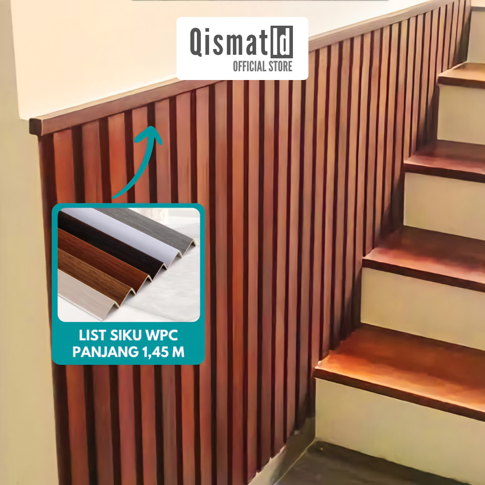 Jual [10 Warna] Lis Siku WPC 1,45 m x 3,2 cm Anti Rayap Anti Air Step ...