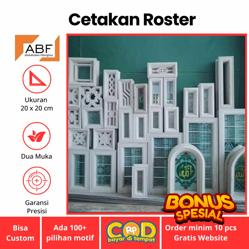 Jual termurah cetakan loster fiber minimalis 15 30 FREE Pengaduk semen ...