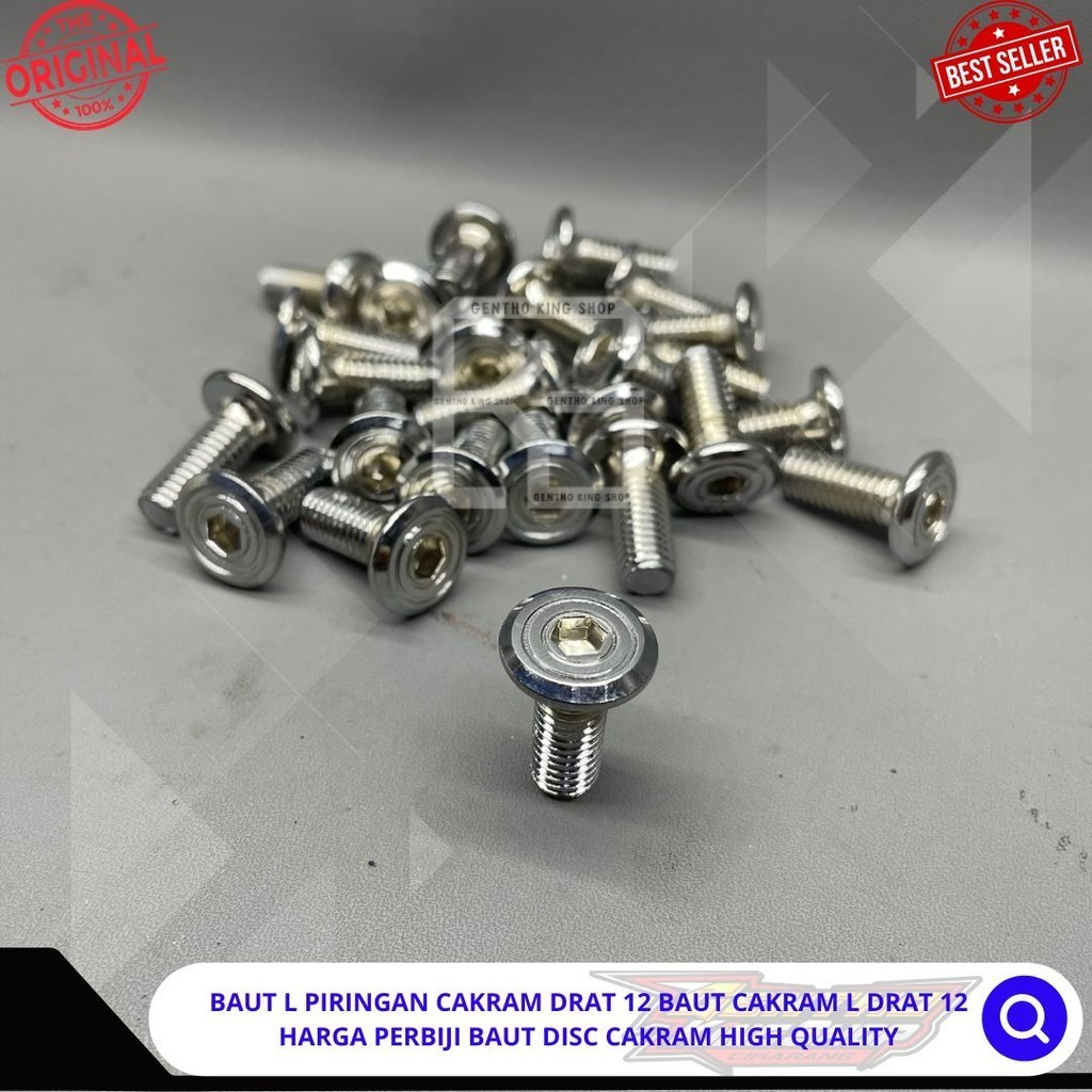 Jual BAUT L PIRINGAN CAKRAM DRAT 12 BAUT CAKRAM L DRAT 12 HARGA PERBIJI BAUT DISC CAKRAM HIGH ...