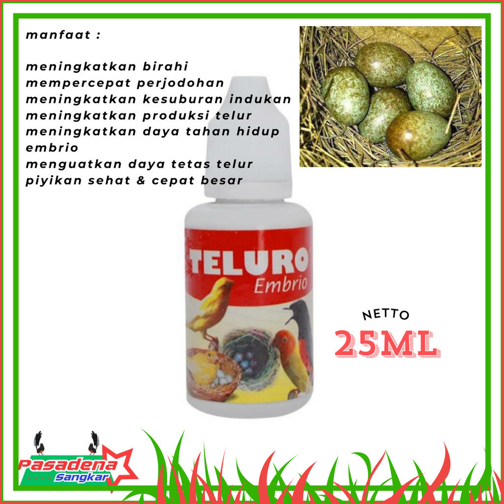 Jual Teluro Embrio Vitamin Untuk Ternak Burung Meningkatkan Daya Netas ...