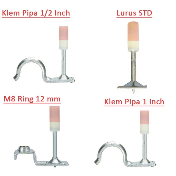 Jual Refill Isi Paku Tembak 7.3mm Beton Besi Stamp Steel for Nail Gun ...