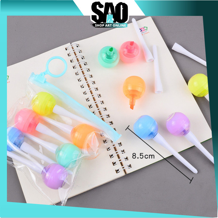 Jual SAO - S6262 Stabilo Lucu Bentuk Dessert / Set Highlighter 6 PCS ...