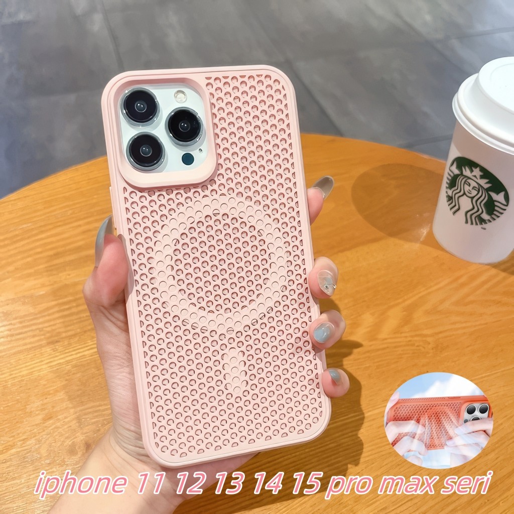 Jual Magnetic Cooling Case for iPhone 11 12 13 14 15 Pro Max 15 plus ...