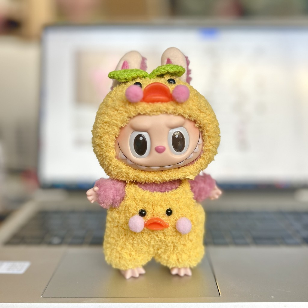 Jual 17CM Labubu&upset duck POPMART Clothes Liontin Pakaian Berdandan ...