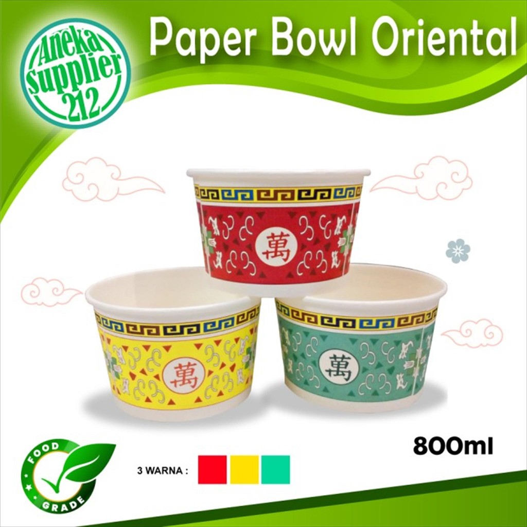 Jual Paper Bowl - Mangkok Kertas - Motif ORIENTAL CHINESE | Shopee ...