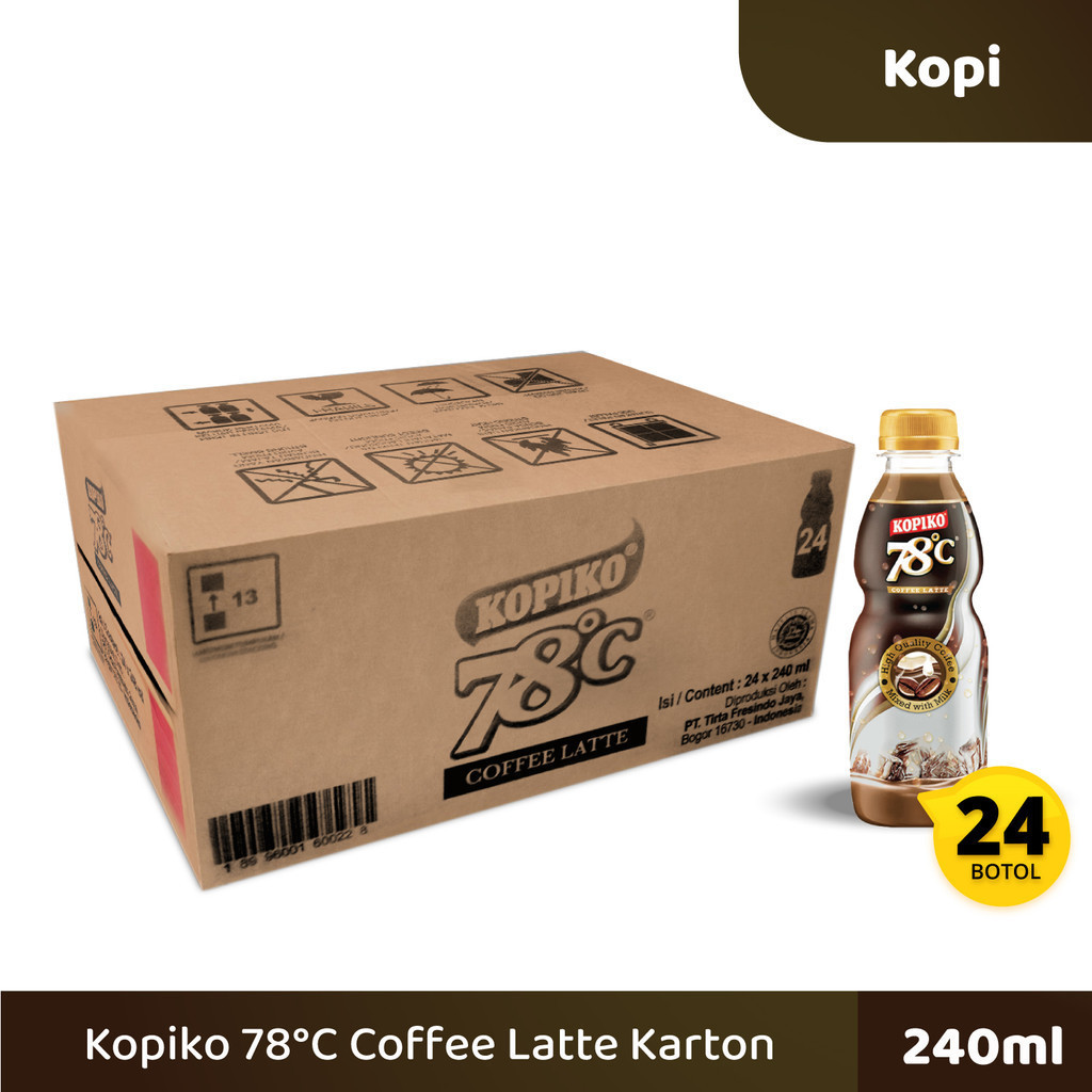 Jual Kopiko 78°C Coffee Latte - Karton [24 Pcs] | Shopee Indonesia