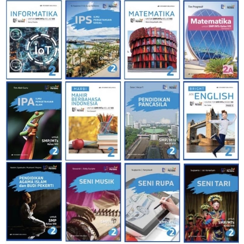 Jual ERLANGGA - Buku Kelas 8 SMP/MTs atau Kelas 2/VIII Kurikulum Merdeka | Shopee Indonesia